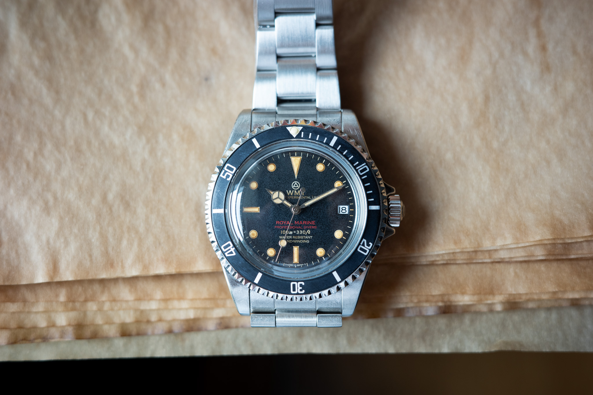 Royal Marine – Black dial / Heavy Aged Edition - WMTWatch
