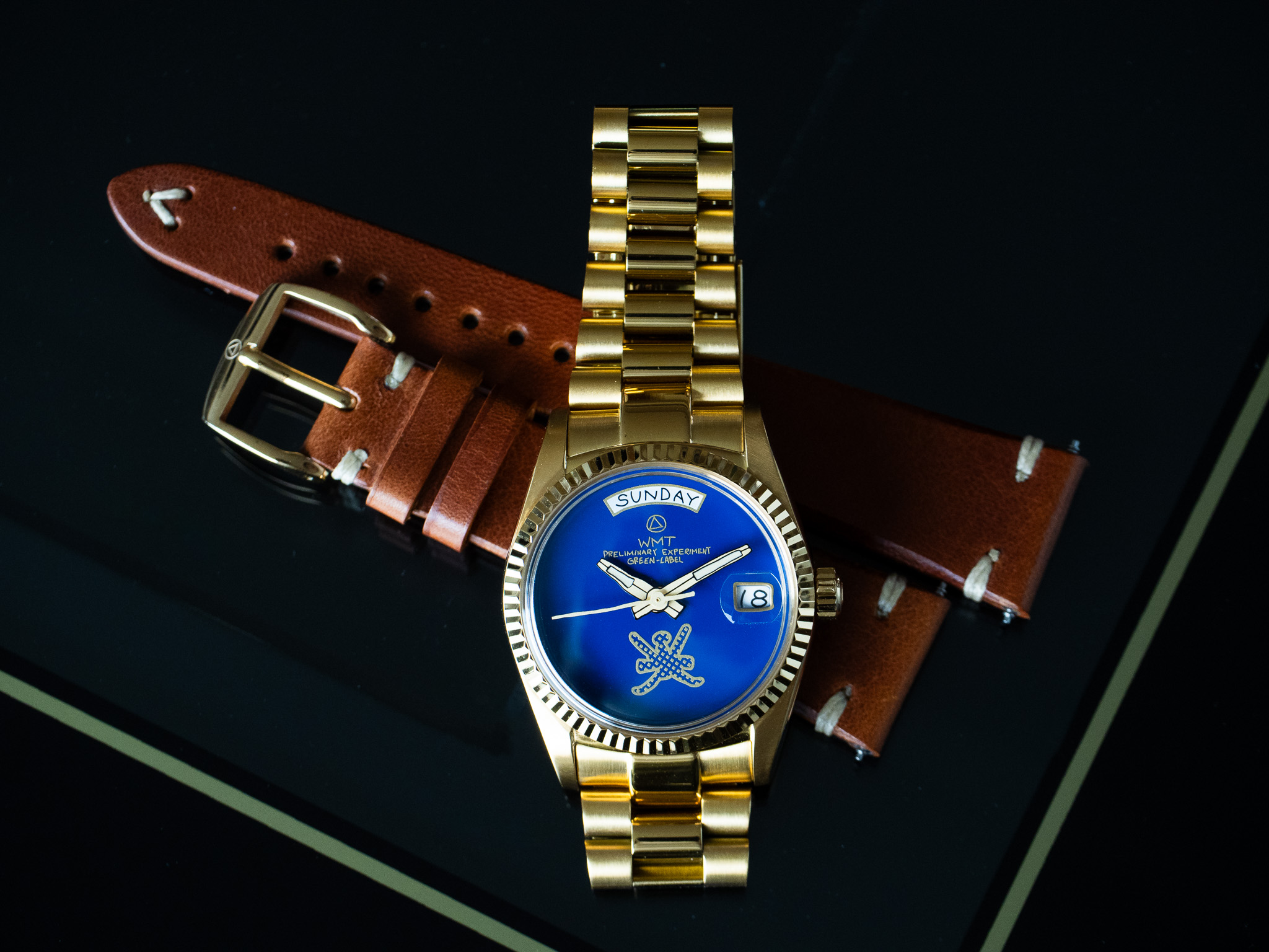 CB0160CH / 50pcs Limited Edition / Metal Bracelet + Leather Strap Set ...